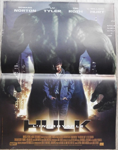 L'INCROYABLE HULK AFFICHE ORIGINALE Poster 40/60 15/23 2008 Edward Norton EUR 12,00 - PicClick FR
