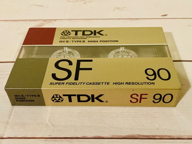 TDK SF90 TIPO II Nastro cassetta vuoto alta posizione - NUOVO e sigillato - RARO EUR 12,60 ...