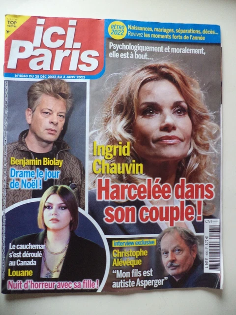 ICI PARIS 4043 CHAUVIN Biolay LOUANE Dutronc WILLIS Fonda LUTZ Rétro 2022 EUR 2,50 - PicClick FR