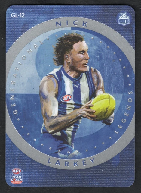2025 AFL TEAMCOACH GENERATIONAL LEGEND CARD - GL-12 Nick LARKEY /NORTH ...
