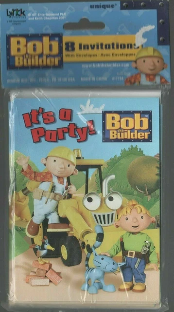 BOB THE BUILDER Birthday Party Invitations Lot Set - 2 Packages - 16 ...