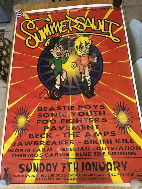 MASSIVE, RARE 1996 Original Summersault Festival Poster $200.00 ...
