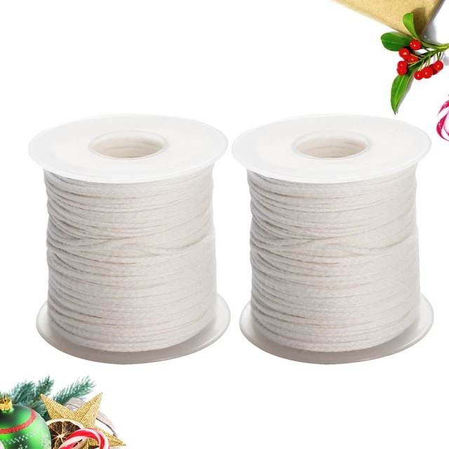 2 ROLLS CANDLE Making Supplies Braided Candle Wicks for DIY Candles $24 ...