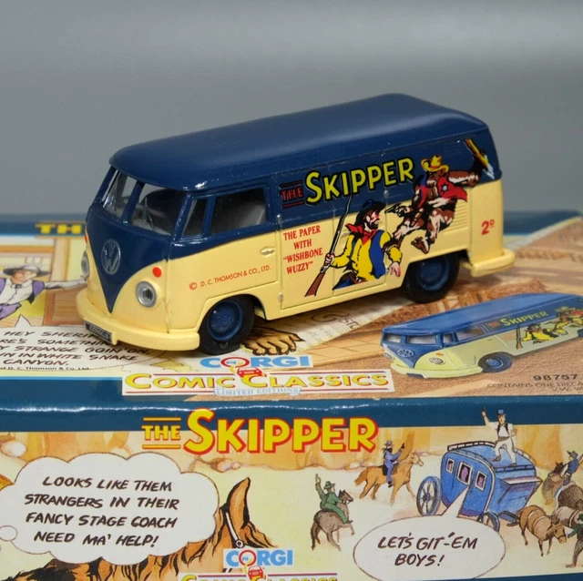 CORGI VW T2 Van, Skipper Comic Livery, Boxed £15.00 - PicClick UK