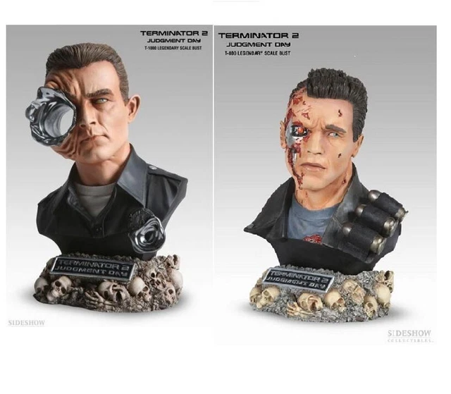TERMINATOR 2 T-800 T-1000 Legendary scale bust Sideshow 3 ...