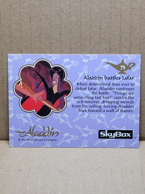 1993 DISNEY ALADDIN Trading Card - Aladdin Battles Jafar - #71 £1.38 ...