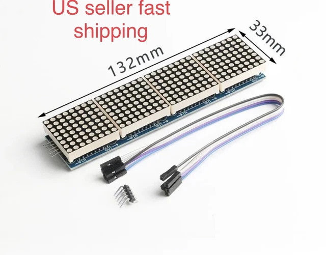 MAX7219 8*8 DOT Matrix LED Display Module Microcontroller Control For ...