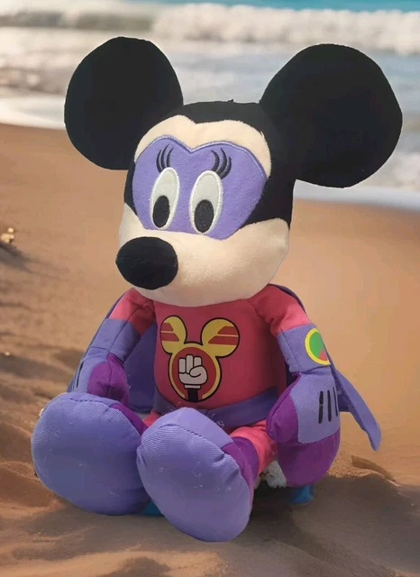 DISNEY SUPERHERO MICKEY Mouse IN Cape Cuddly 14" Plush Soft Toy Teddy ...