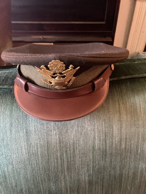 WW2 US ARMY 1St Lt. Edward F. Mahar Officers Cap 0-1302097 Saks Fifth ...