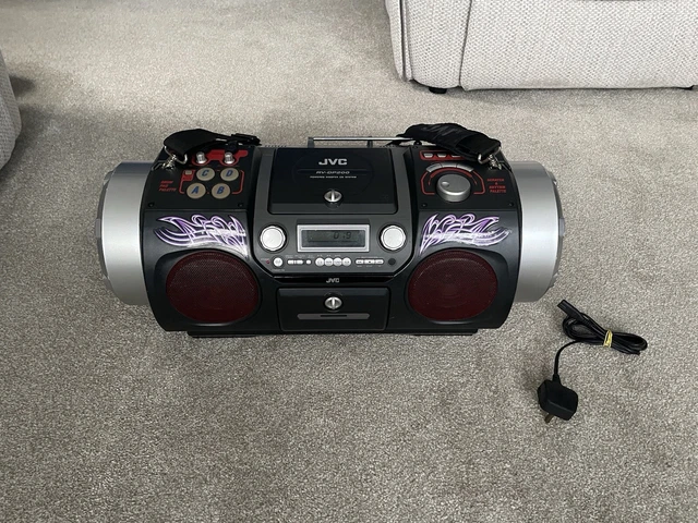 JVC RV-DP200 GHETTO blaster Boombox Radio CD Tape SubWoofer - Tested ...