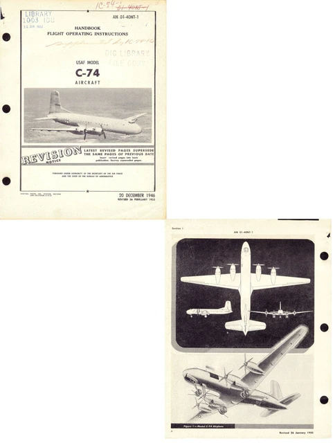 1940'S DOUGLAS C-74 Globemaster Flight Ops Manual RARE DVD historic ...