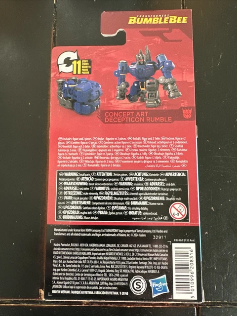 TRANSFORMERS STUDIO SERIES Decepticon Rumble Core Class Bumblebee Movie ...