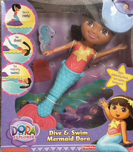 RARE- DORA THE Explorer Dive and Swim Mermaid Doll £60.00 - PicClick UK