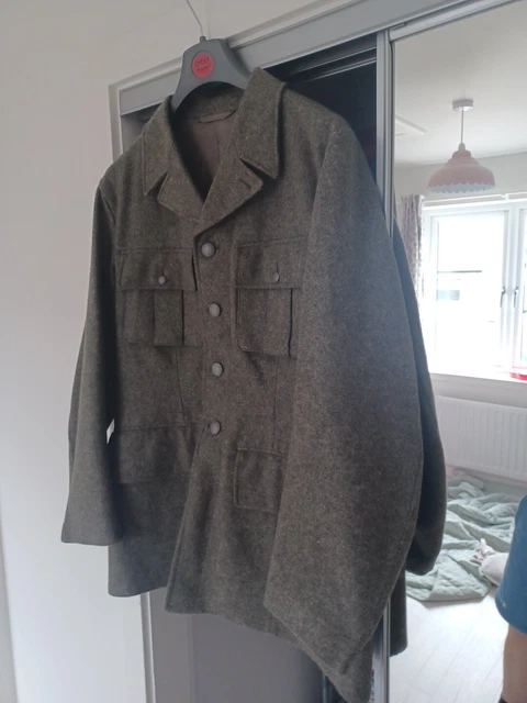 1940S SWEDISH ARMY M39 Grey Wool Jacket Coat. Medium/large. X2 WW2 WWII ...