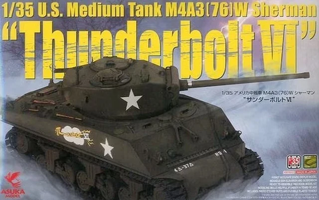 ASUKA 35-036 U.S. Medium Tank M4A3 (76) W Sherman `Thunderbolt VI` 1/35 ...