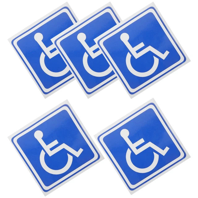 5 SHEETS DISABLED Wheelchair Stickers Adhesive Disabled Wheelchair ...