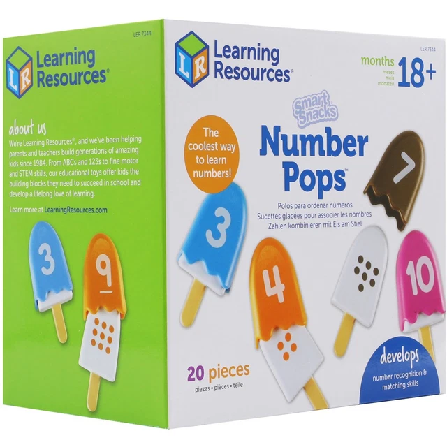 LEARNING RESOURCES SMART Snacks Number Pops Educational Counting Ages ...