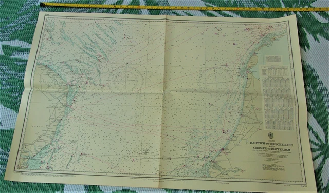 HYDROGRAPHIC OFFICE NAUTICAL/MARITIME Chart Harwich to Terschelling ...