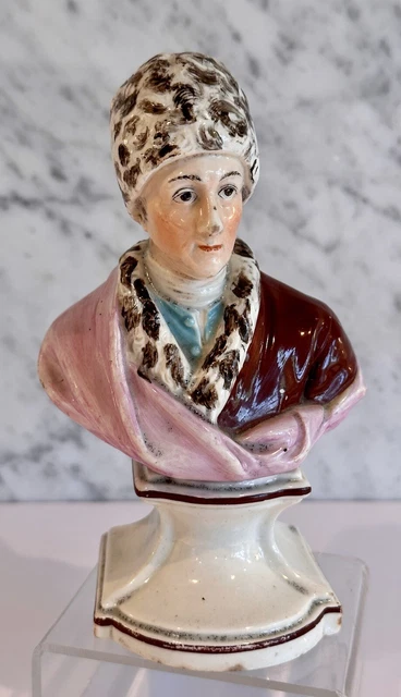 STAFFORDSHIRE BUST JEAN Jacques Rousseau (1712-1778) Enoch Wood Factory ...