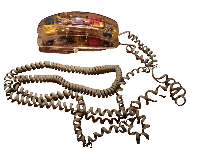 VINTAGE CONAIR SEE Through Telephone W/ Long Cord Rings! Lights Up ...