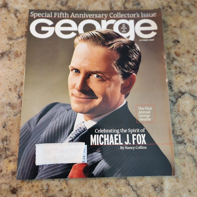 OCTOBER 2000 GEORGE Magazine 5th Anniv Issue Michael J Fox 1st Ann ...