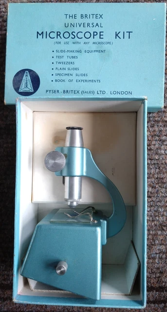 VINTAGE BRITEX MICROSCOPE And Universal Microscope Kit, 1960's £20.00 ...