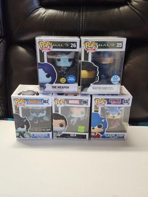 LOT FUNKO POP Mixed Master Chief, Sonic, Silk et plus EUR 1,15 ...