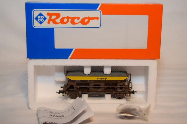 ROCO 47486 / wagon à gravier Grusvogn / DSB 40 86 946 0 811-3 Fcc ...