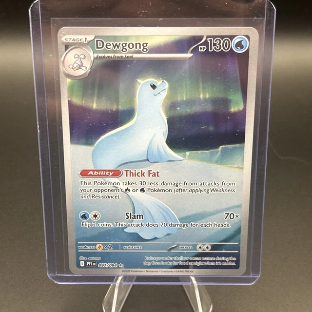 2025 POKEMON DEWGONG 97/094 Pokemon Phantasmal Flames Full Art IR Mega ...