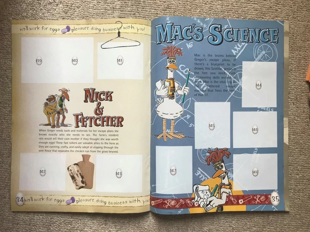 CHICKEN RUN STICKER Album - Dreamworks 2000 (All Loose Stickers) (Free ...