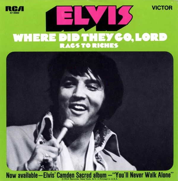 ELVIS PRESLEY - Where Did They Go, Lord, 7", (Vinyl) £20.00 - PicClick UK