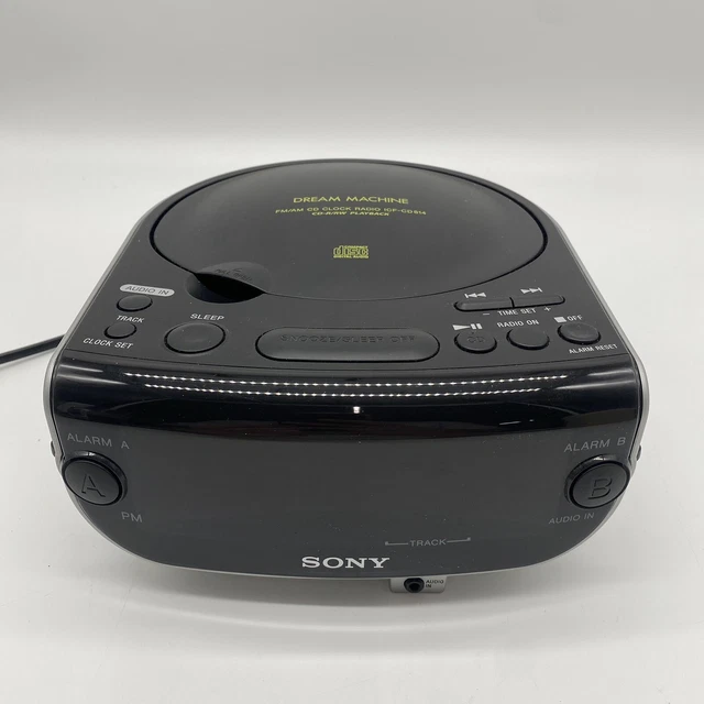 SONY DREAM MACHINE ICF-CD814 AM/FM Stereo Radio Clock CD Player Alarm ...