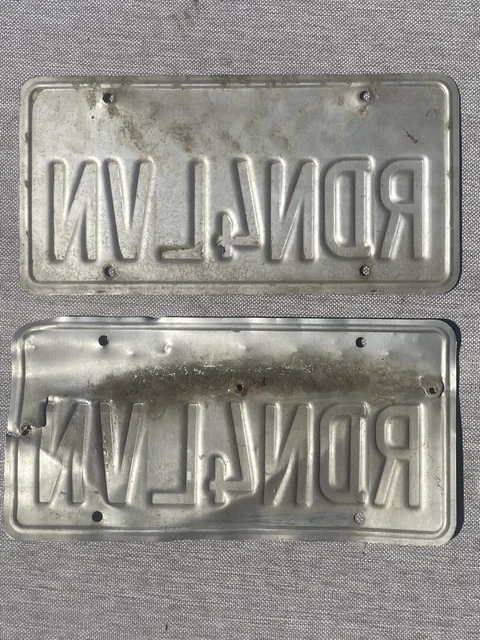 VINTAGE CALIFORNIA LICENSE Plates - RDN4LVN CA Plates White Blue Red ...