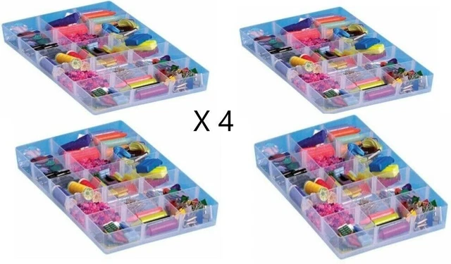 REALLY USEFUL BOX 15 Compartment Hobby Tray 4 Pack Fits 4/9 Litre ...