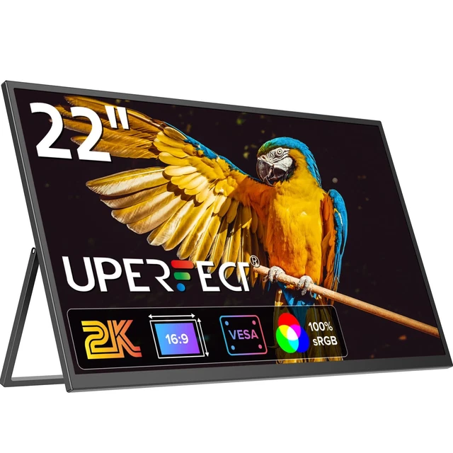 UPERFECT 2K 22 Inch Portable Monitor Gaming Screen 2*USB C HDMI For ...