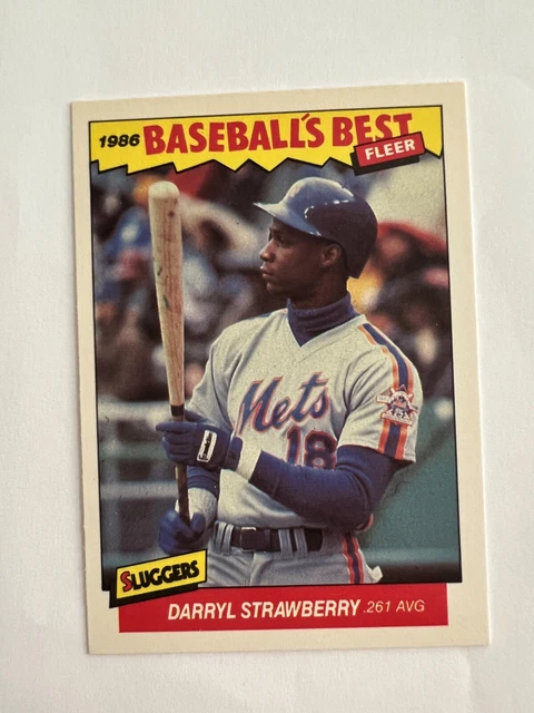 1986 FLEER BASEBALL'S Best Sluggers Vs Pitchers Darryl Frawberry #38 ... 1986 FLEER BASEBALL'S Best Sluggers Vs Pitchers Darryl Frawberry #38 ...