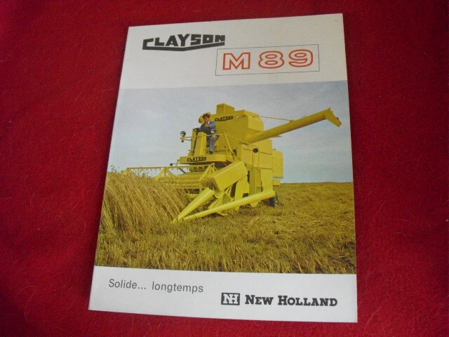 ANCIENNE BROCHURE Publicitaire Moissonneuse Batteuse Clayson M 89 EUR 17,50 - PicClick FR