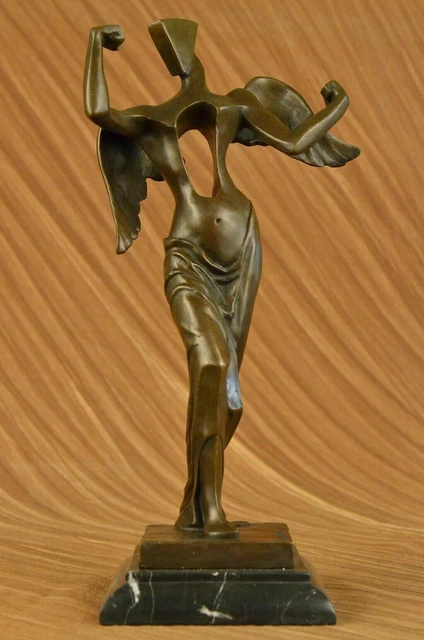 BRONZE SCULPTURE STATUE Salvador Dali Surrealist Angel Signed ...