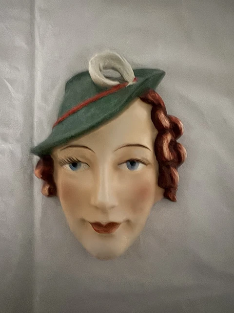 GERMAN GOEBEL ART Deco Wall Mask 1930’s Hand Painted £325.00 - PicClick UK