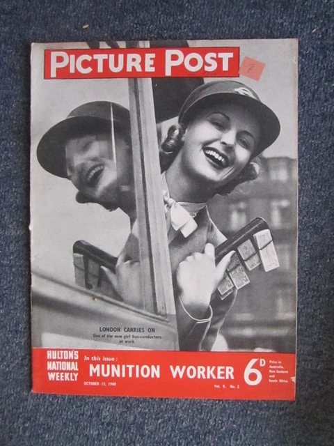MAGAZINE VINTAGE PICTURE Post October 1940 Vol. 9 No. 2 Great ** Must ...