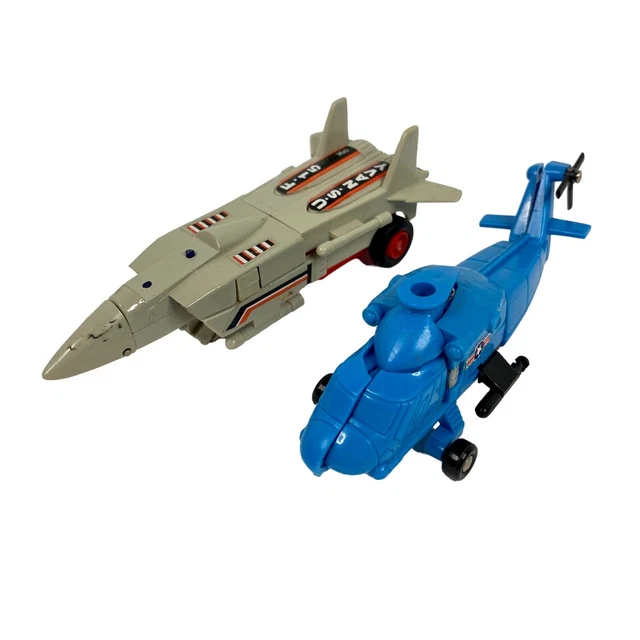 VINTAGE GOBOTS MOTO-BOT F-15 Fighter Jet & Flip Top Action Figure Set ...