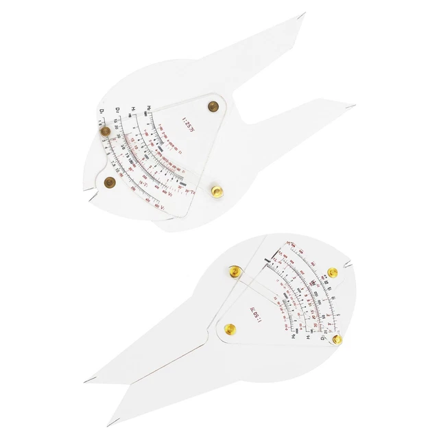 AVIATION FLIGHT COMPUTER Reading Protractor Transparent Flight Computer ...