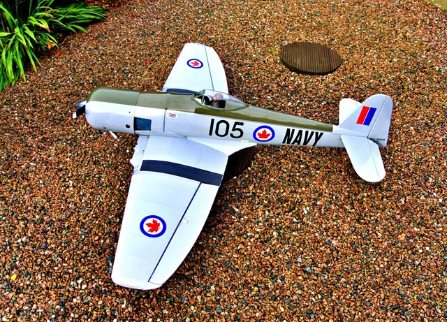 RC HAWKER SEA fury 65 inch wingspan Warbird/Plane. Please read ...