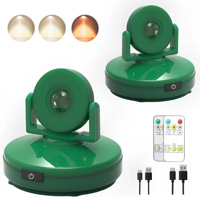 2PACK WIRELESS LED Spotlight, Rechargeable Picture Light Battery ...