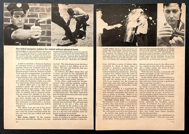“CAN NEW NON-LETHAL Weapons Control Riots?” Erle Stanley Gardner 1967 ...
