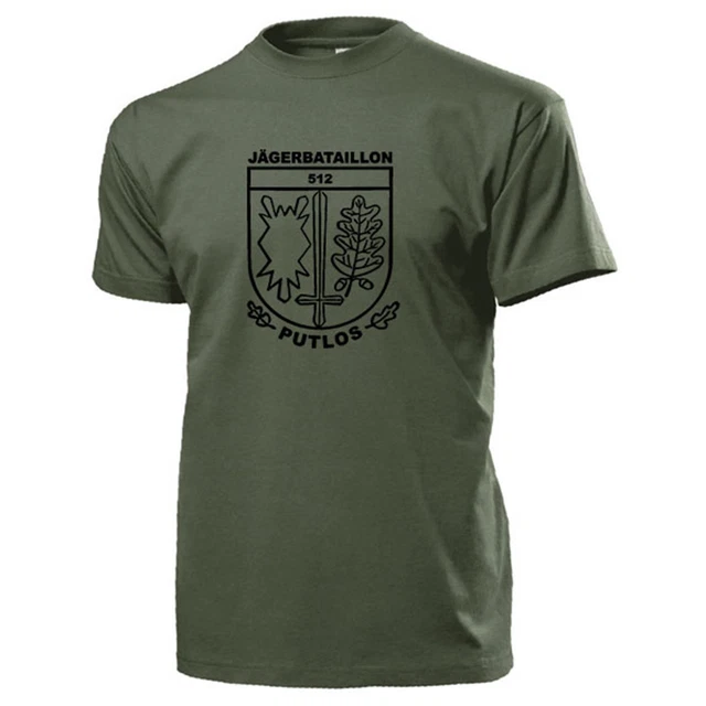 JÄGERBATAILLON 512 PUTLOS JgBtl BW Wappen Abzeichen Jäger Einheit T Shirt #17157 EUR 24,90 ...