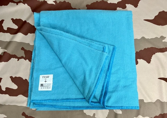 BRITISH ARMY WOOL Blanket Blue Used Military Surplus Bedding £25.00 ...