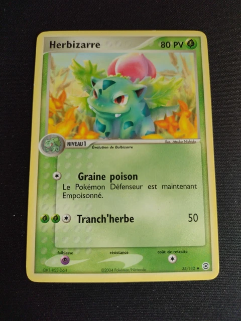 CARTE POKEMON HERBIZARRE 35/112 EX Rouge Feu Vert Feuille FR EUR 3,00 - PicClick FR