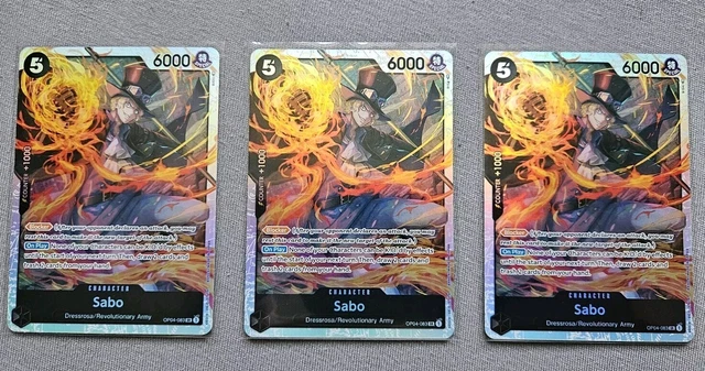 3X ONE PIECE TCG Sabo OP04-083 SR Kingdoms of Intrigue Super Rare Karte EN NM EUR 75,00 ...