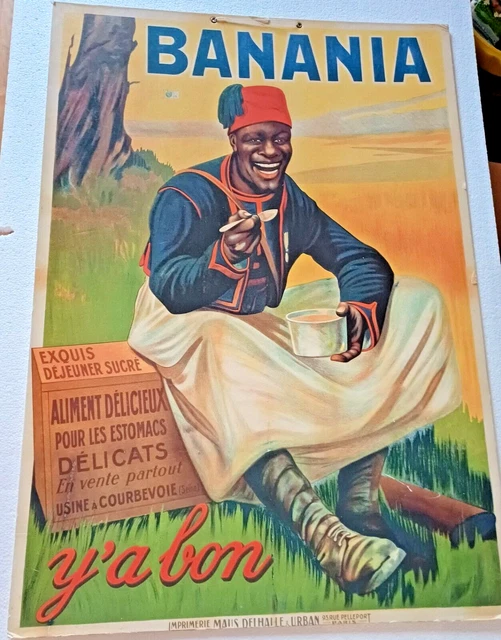 AFFICHE POSTER BANANIA ancienne authentique d 'époque EUR 45,00 ...
